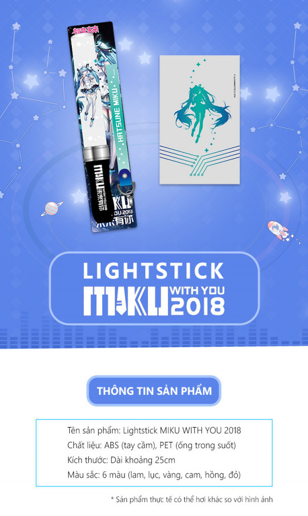 Lightstick Hatsune Miku: MIKU WITH YOU 2018 - Athena VShop