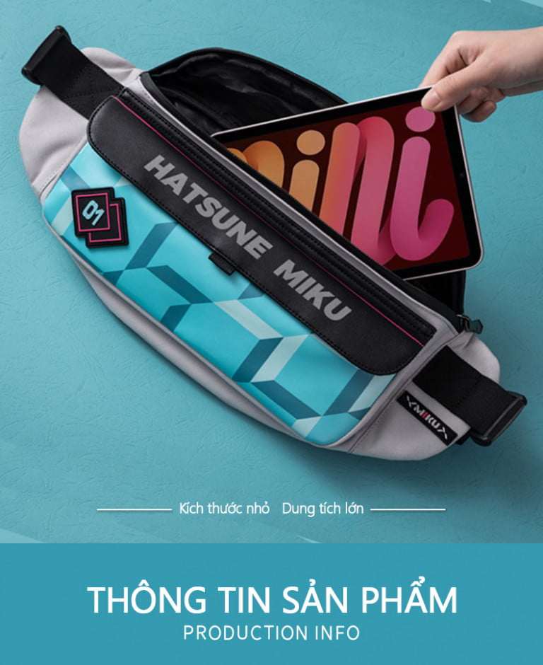 Túi đeo chéo Hatsune Miku Stereo Chest Pack - Athena VShop