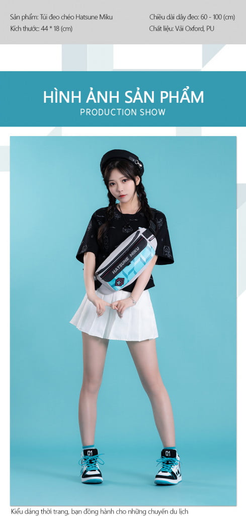 Túi đeo chéo Hatsune Miku Stereo Chest Pack - Athena VShop